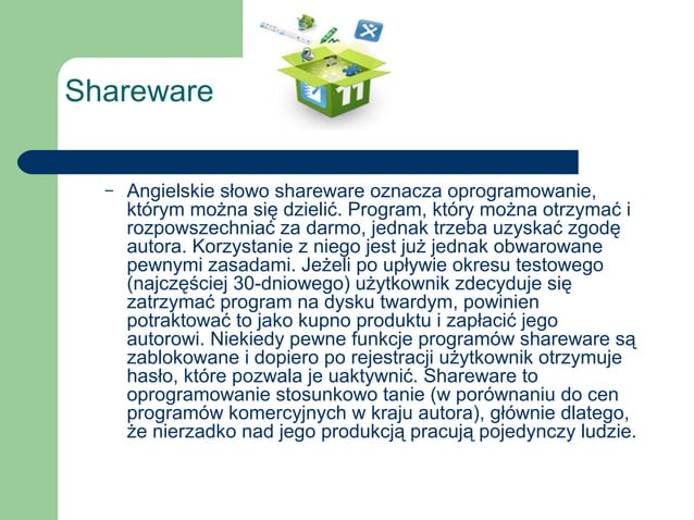 Zasady korzystania z programów komputerowych | PPT | Shareware and Freeware | Computer Software ...