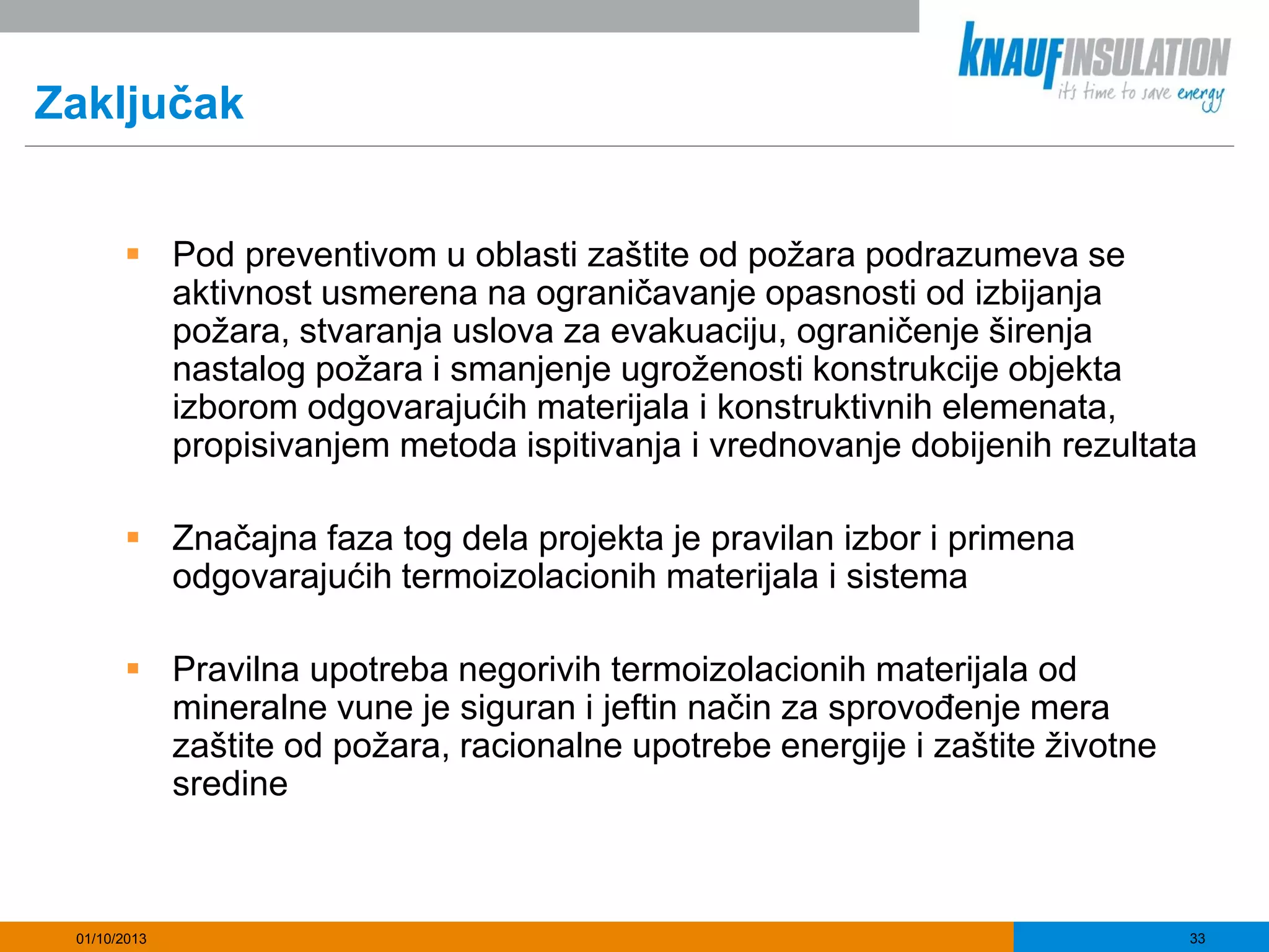 Zaštita od pozara - Iskustva u primeni materijala | PDF