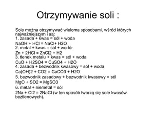 Zastosowanie soli | PPT