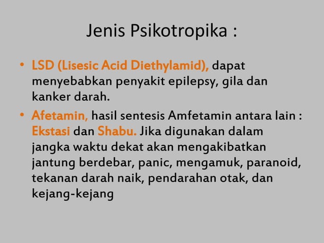 Zat adiktif dan psikotropika by esti | PPSX