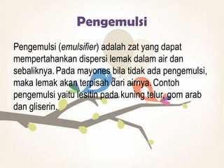 Zat aditif pada makanan | PPTX