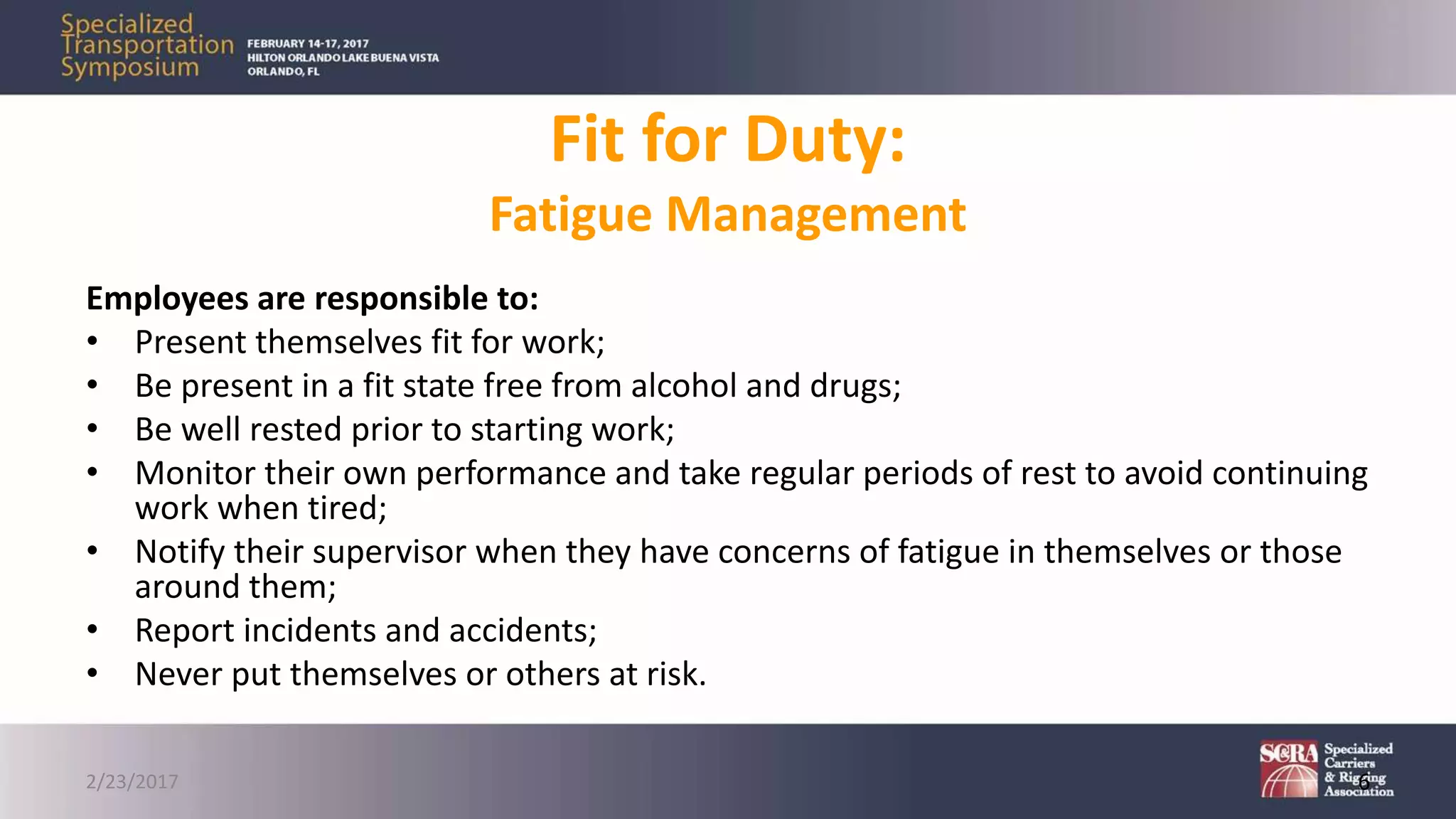 2017 STS - GREAT DRIVER TALENT REQUIRES GREAT DRIVER MANAGEMENT | PPT