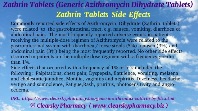 Zathrin Tablets (Generic Azithromycin Dihydrate Tablets) | PDF