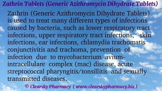Zathrin Tablets (Generic Azithromycin Dihydrate Tablets) | PDF