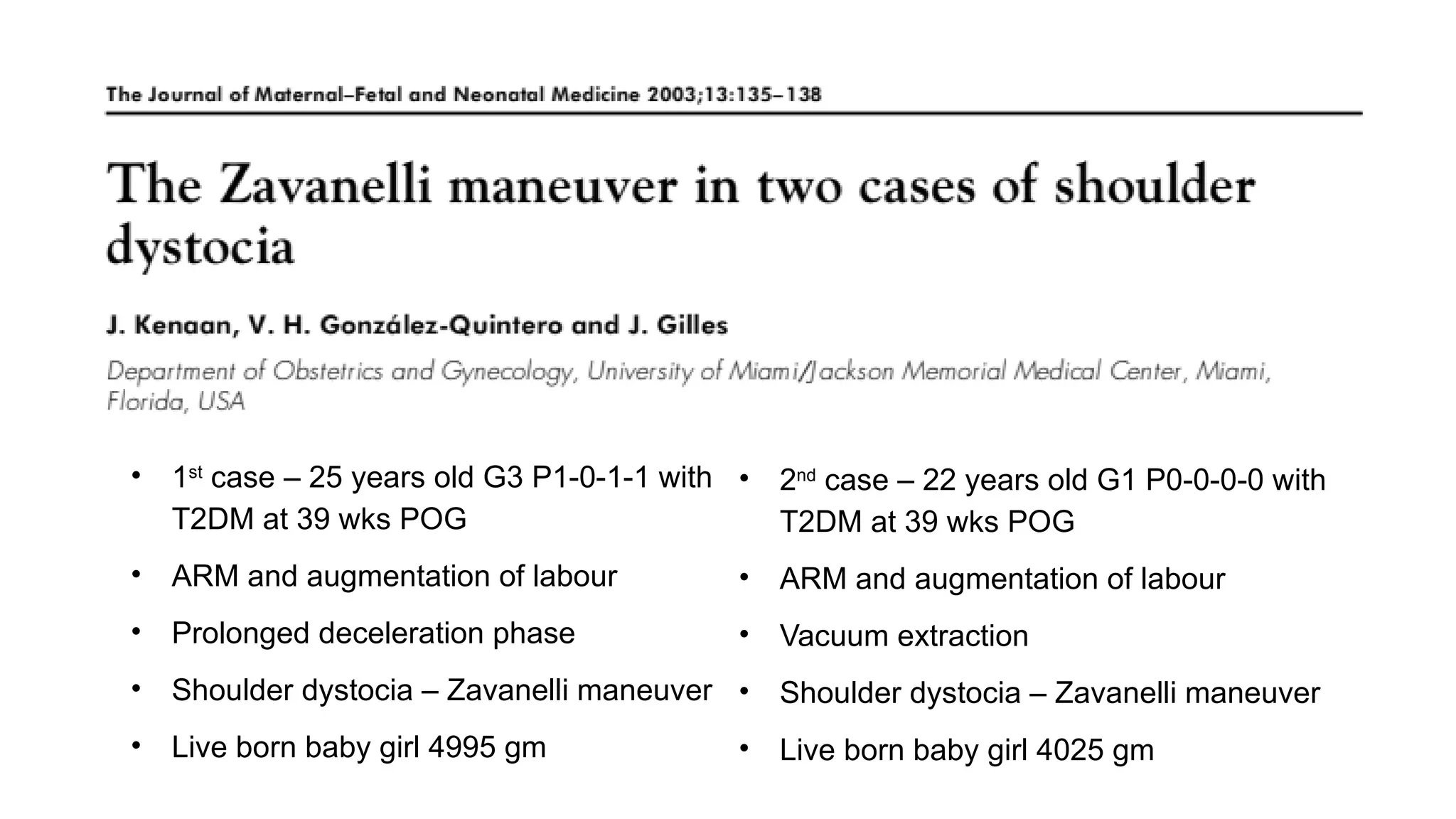 Zavanelli procedure, its use and complication | PPTX