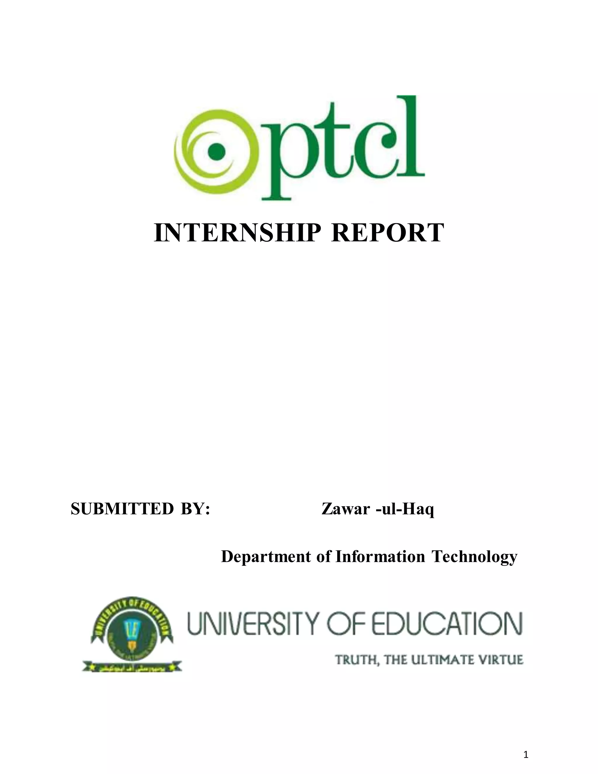 PTCL Internship Report | DOCX