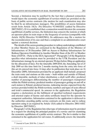 Zawisza legislative developments in rail transport in 2009 | PDF | Rail ...
