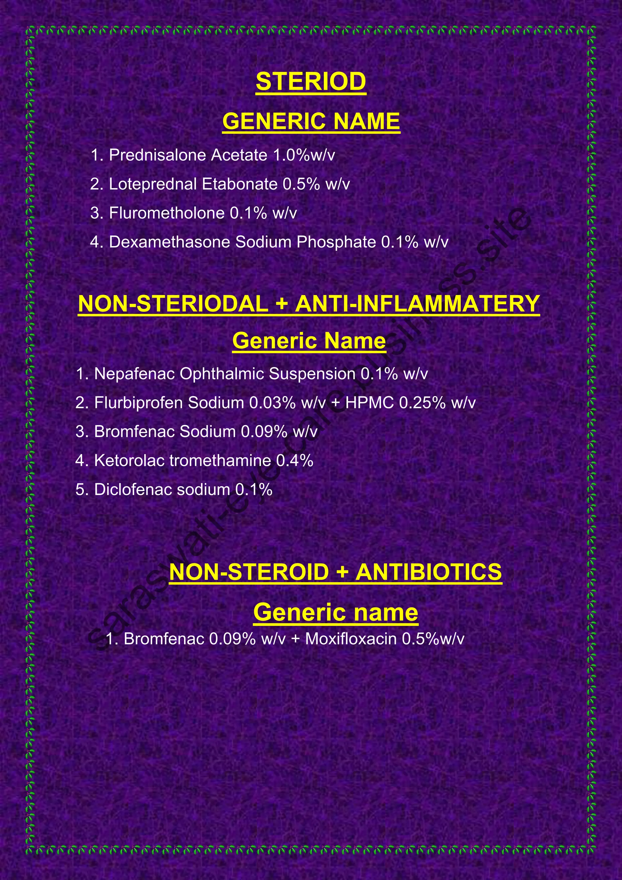 Drugs generic name | PDF