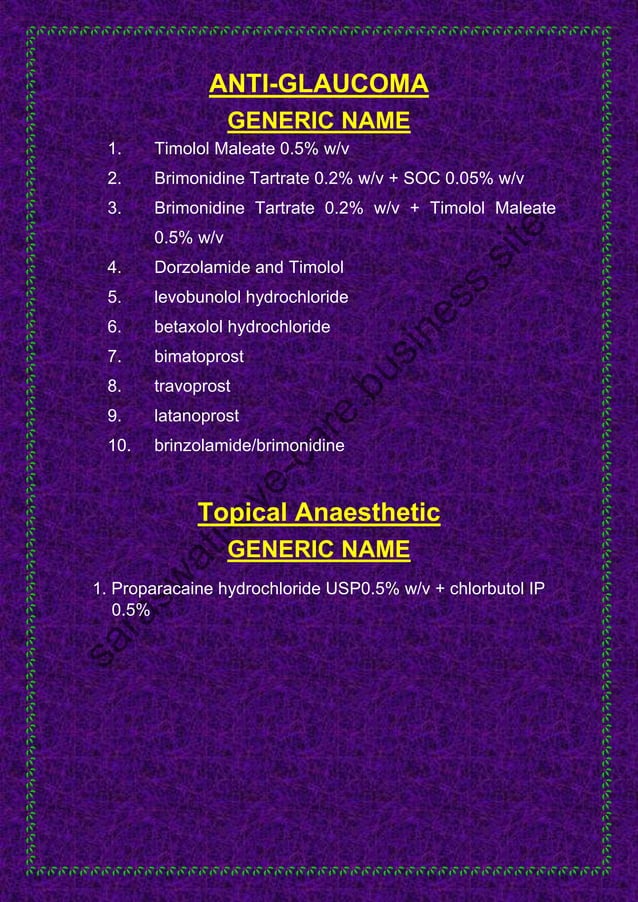 Drugs generic name | PDF