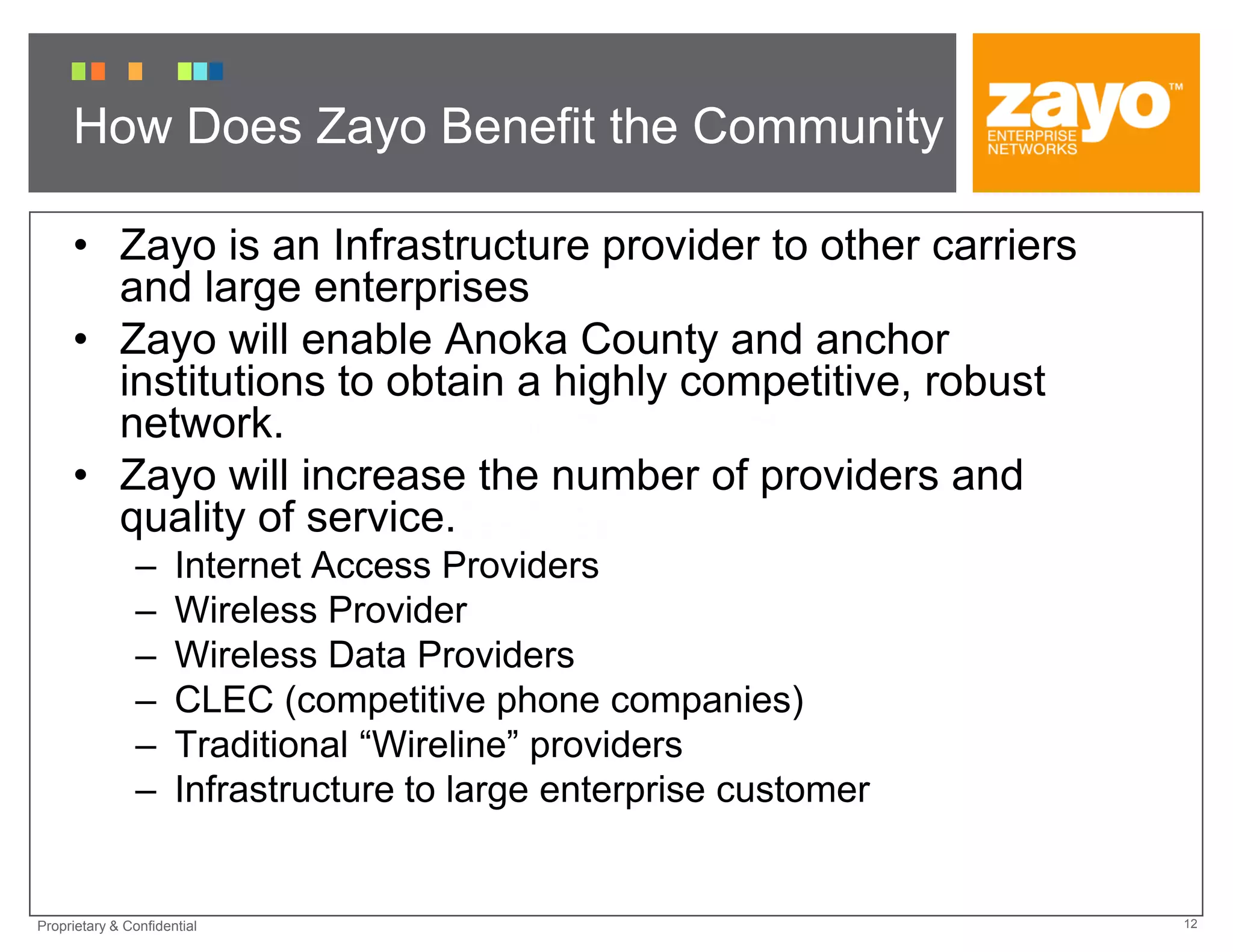 Zayo presentation6 29-11 | PPTX