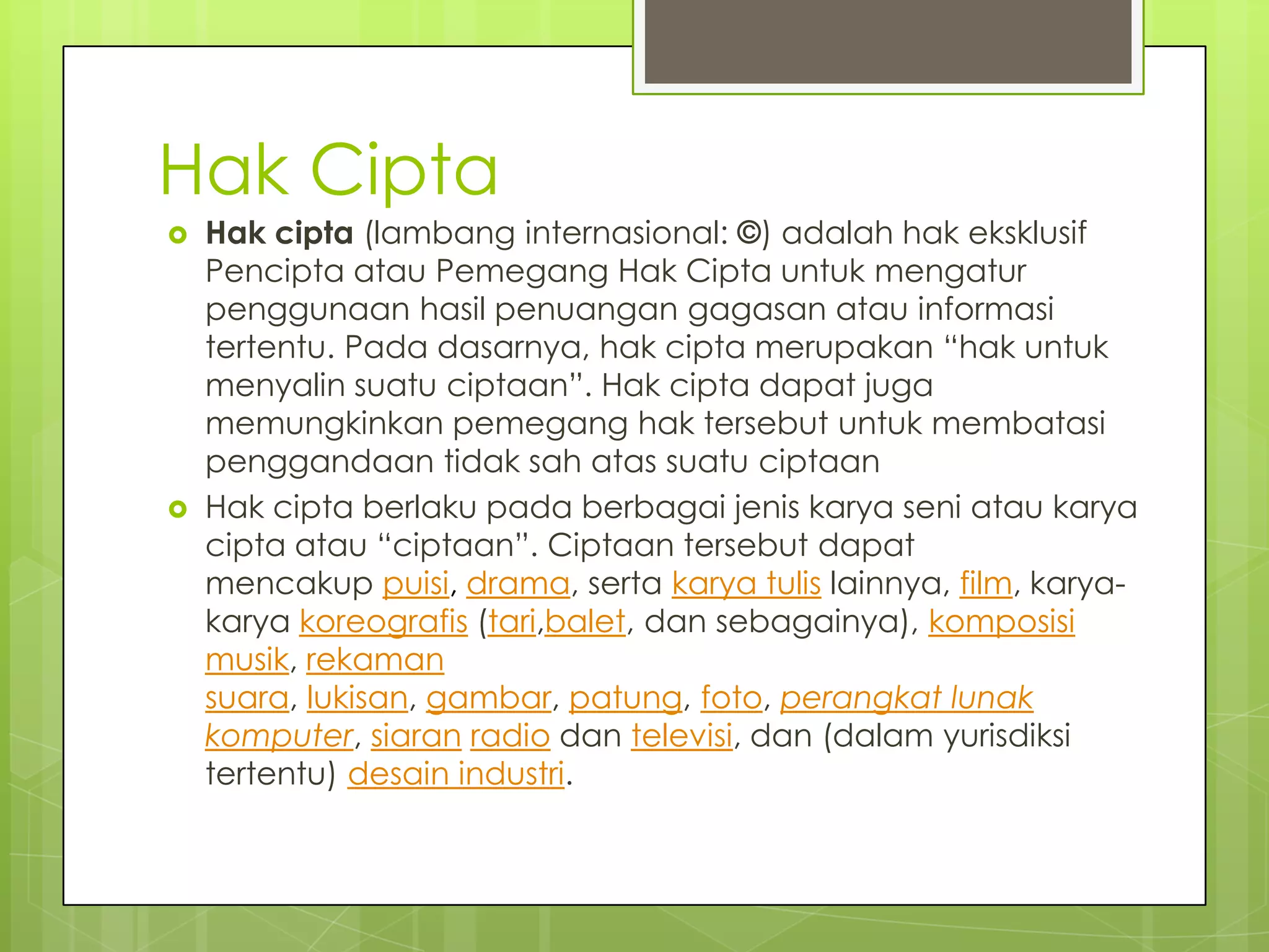 hak cipta software dan hardware | PPT