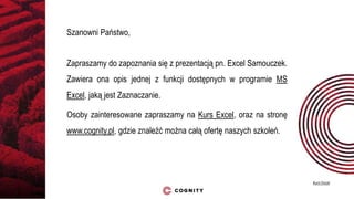 Samouczek Excel - Zaznaczanie w programie MS Excel | PPT