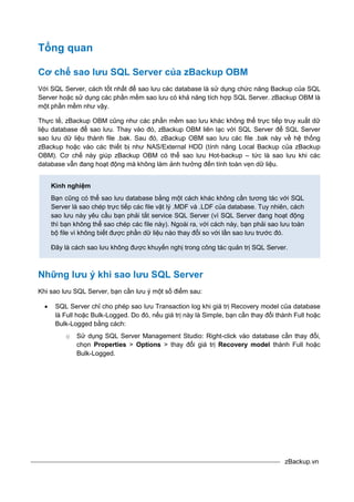 Sao lưu & phục hồi database SQL Server | zBackup.vn