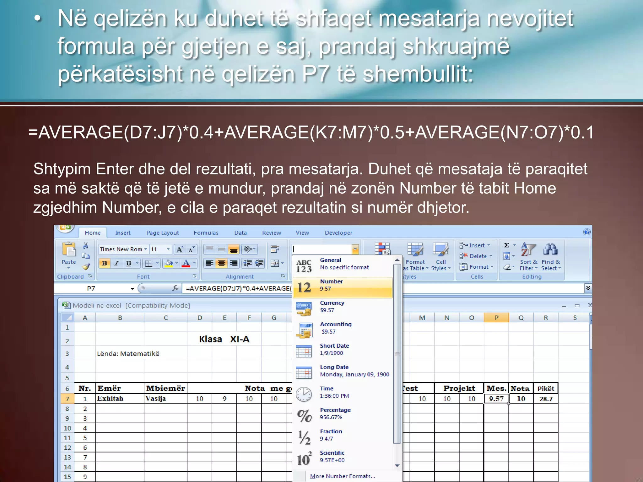 Zbatime te exel-it ne fusha te ndryshme | PPTX