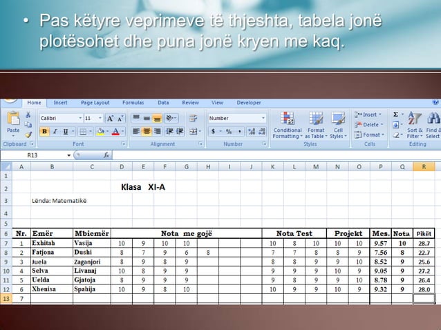 Zbatime te exel-it ne fusha te ndryshme | PPTX