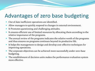 Zero Based Budgeting | PPTX