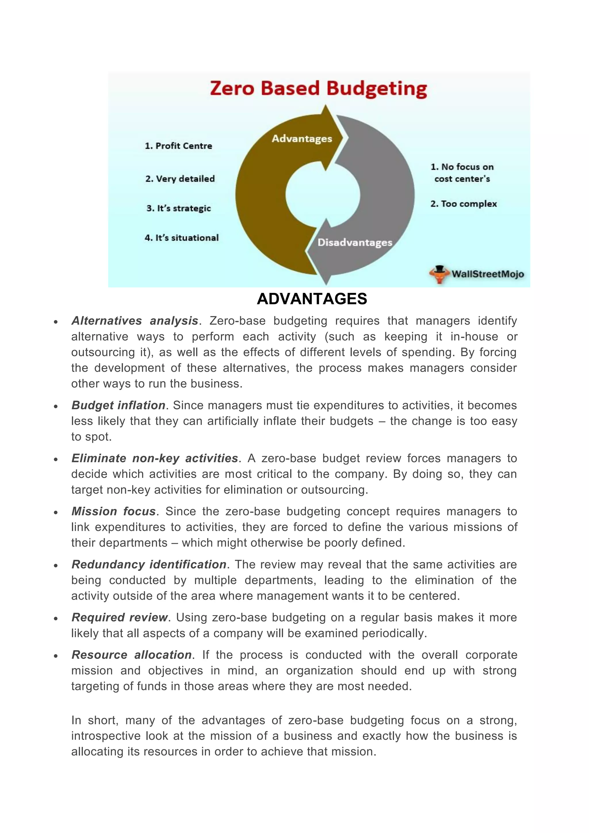 zero based budgeting & kaizen budgeting | PDF