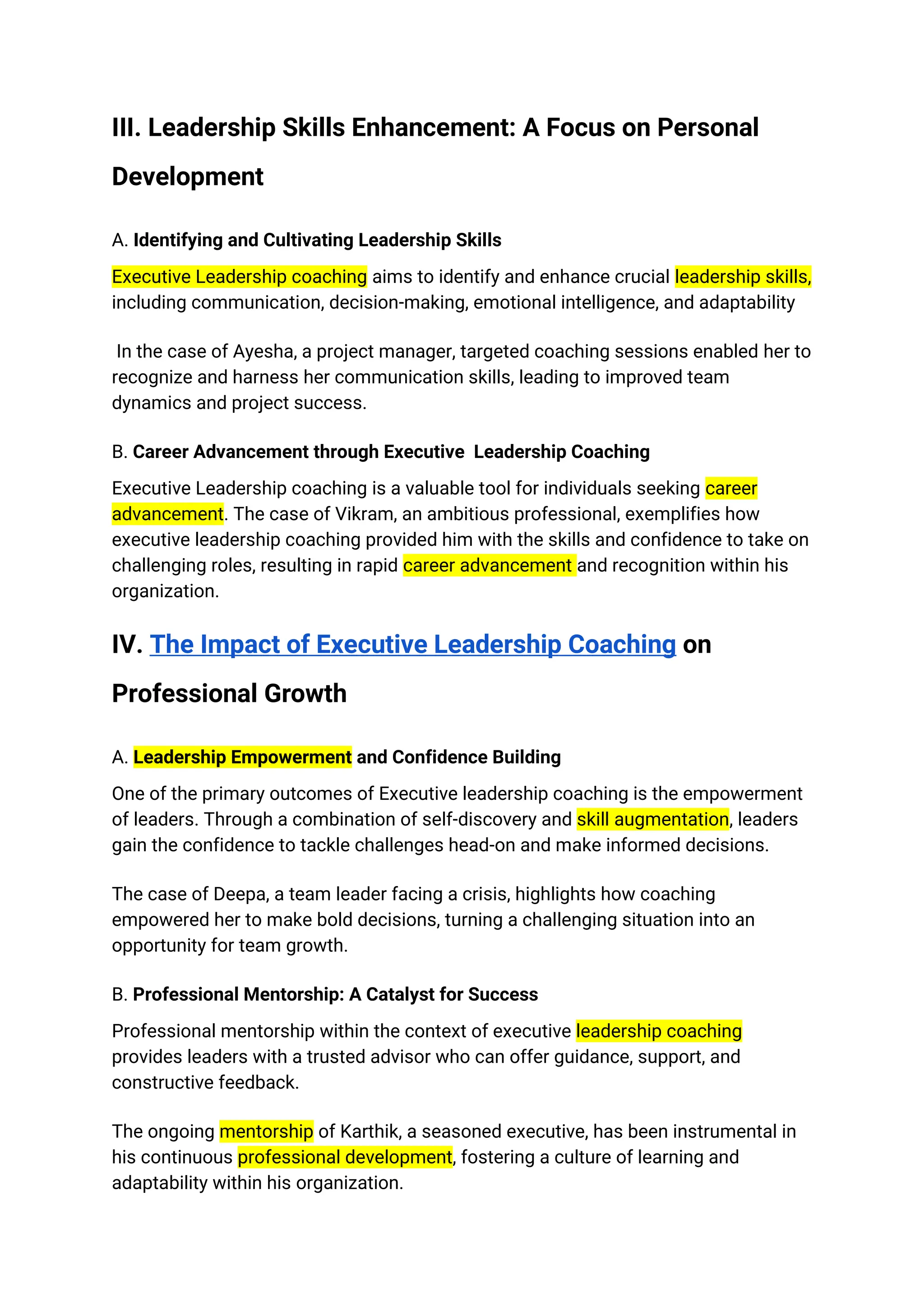 What is Executive Leadership Coaching?: A Comprehensive Overview | DOCX
