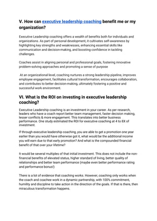 What is Executive Leadership Coaching?: A Comprehensive Overview | DOCX