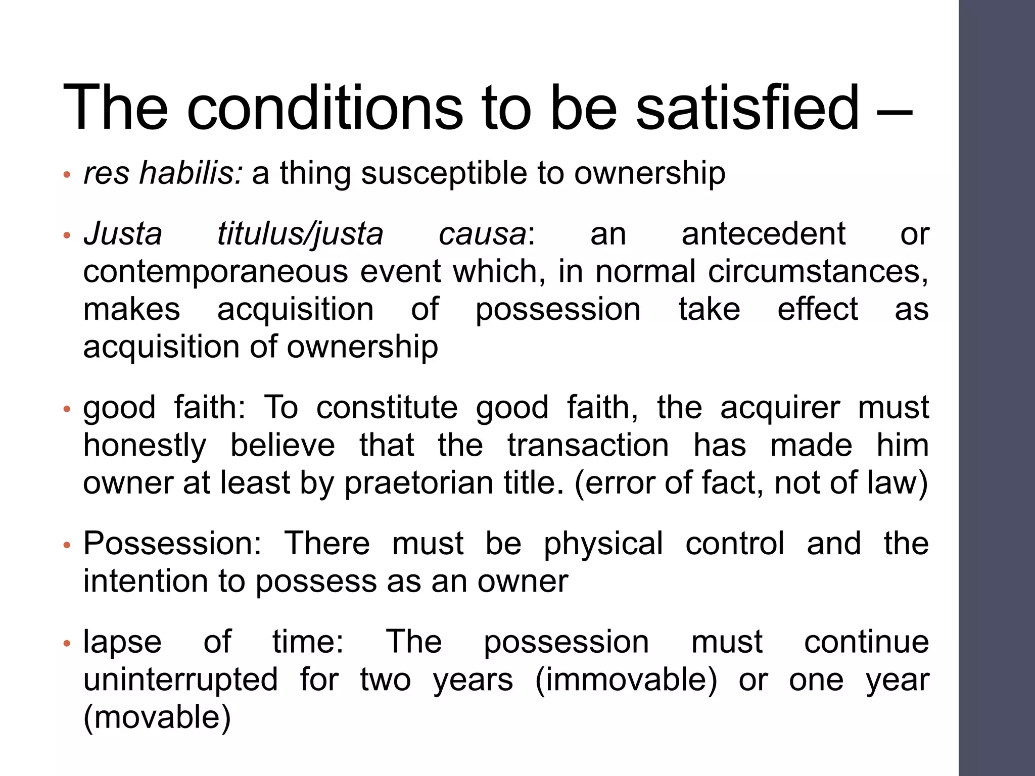 Principles of Roman Law: Law of Property | PPTX