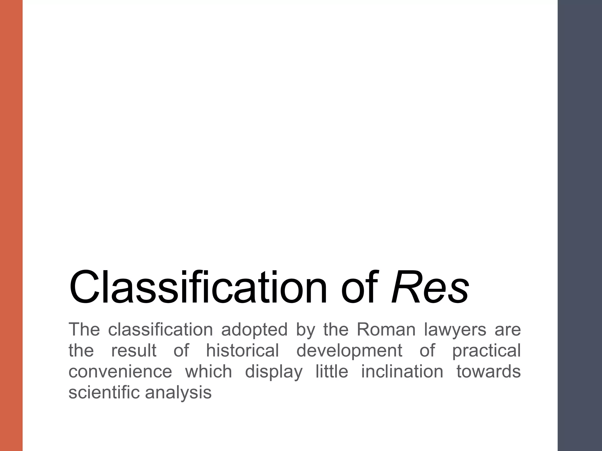 Principles of Roman Law: Law of Property | PPTX