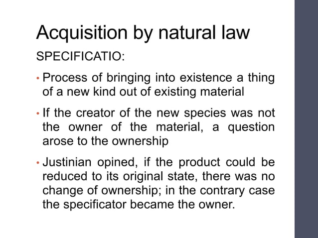 Principles of Roman Law: Law of Property | PPTX | Law