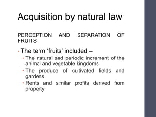 Principles of Roman Law: Law of Property | PPTX