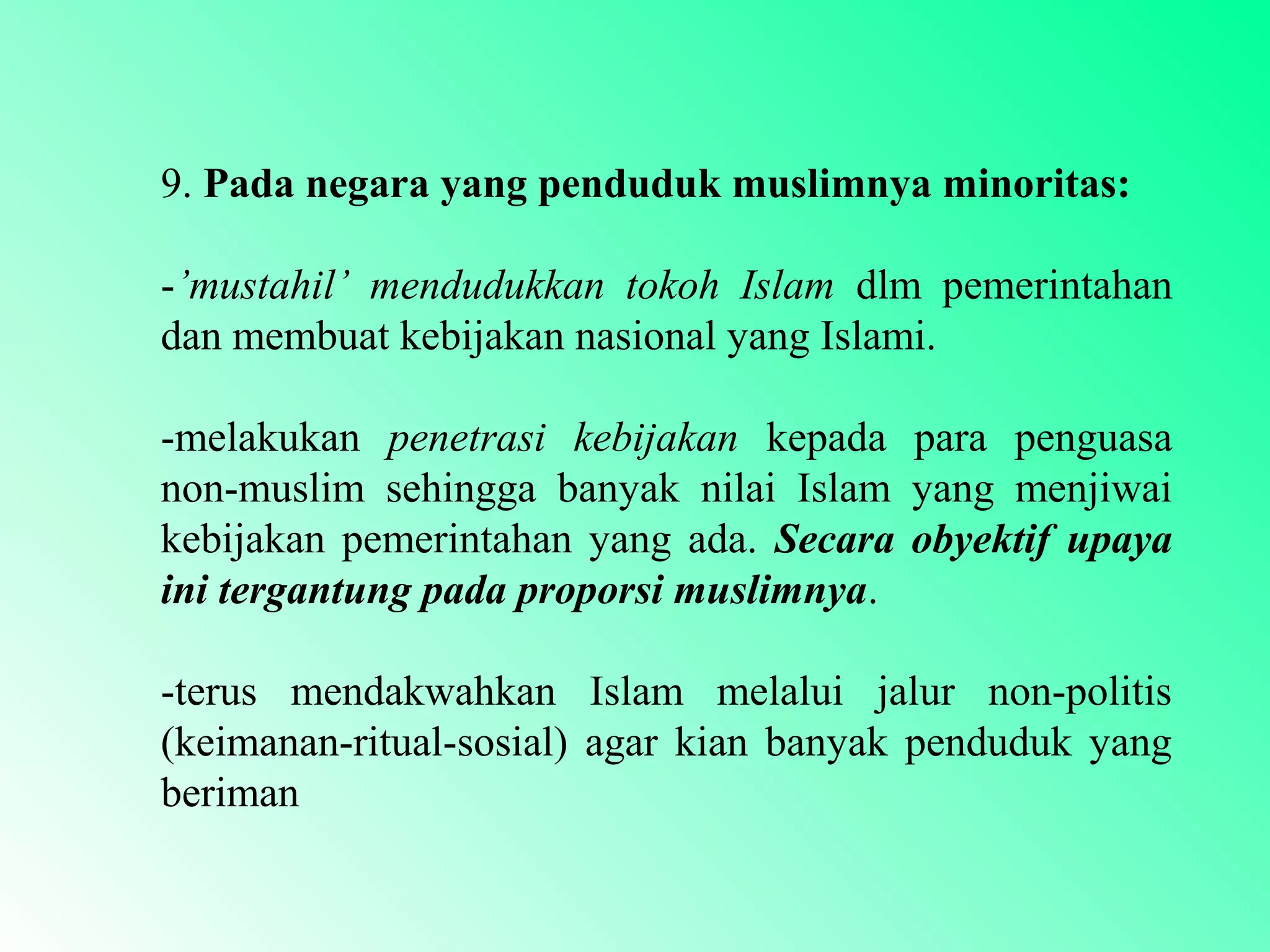 PETA POLITIK DUNIA ISLAM, Analisis Kasus Indonesia | PPT