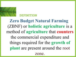 ZERO BUDGET NATURAL FARMING | PPTX