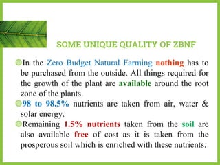 ZERO BUDGET NATURAL FARMING | PPTX