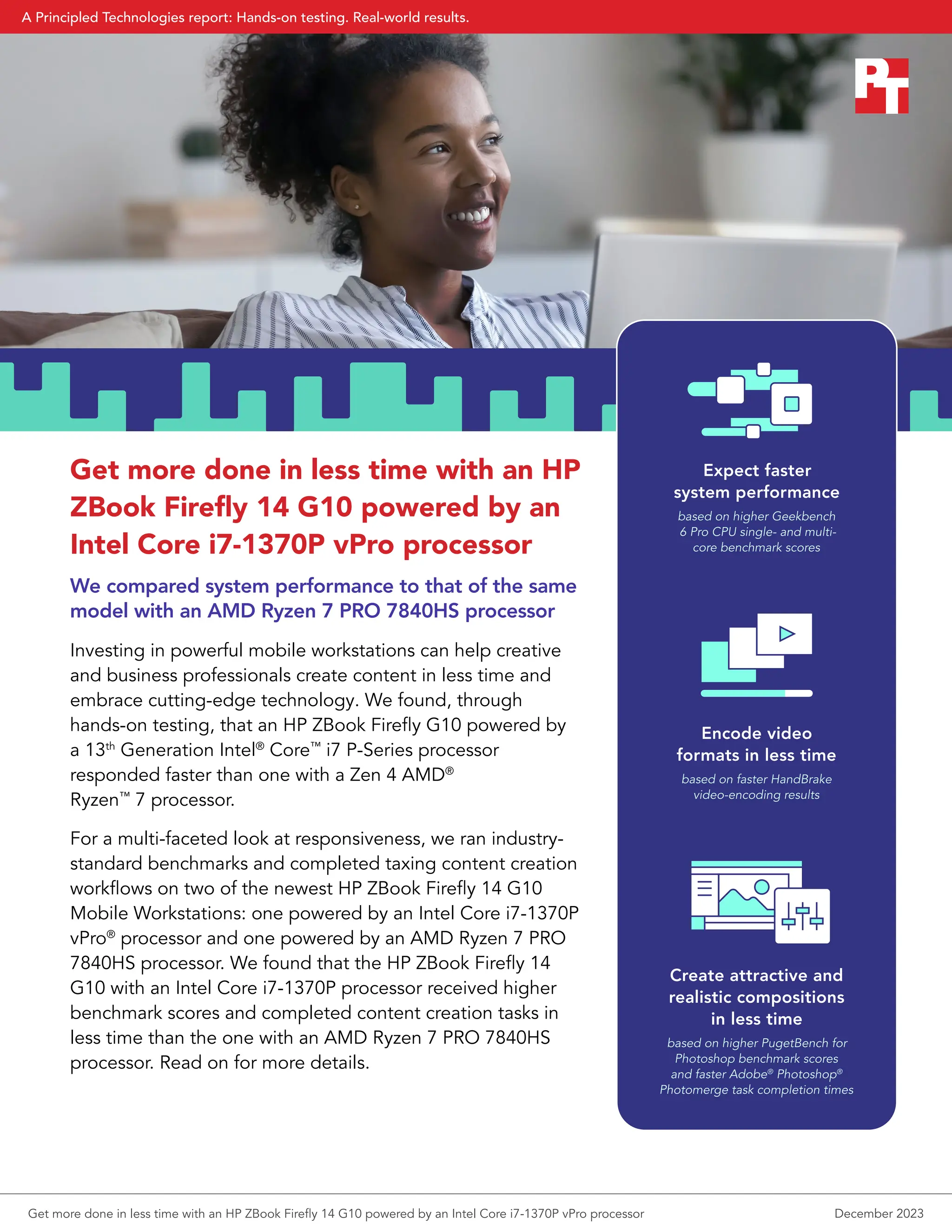 Get more done in less time with an HP ZBook Firefly 14 G10 powered by an Intel Core i7-1370P ...
