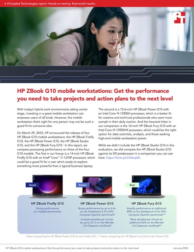 HP ZBook G10 mobile workstations: Get the performance you need to take ...