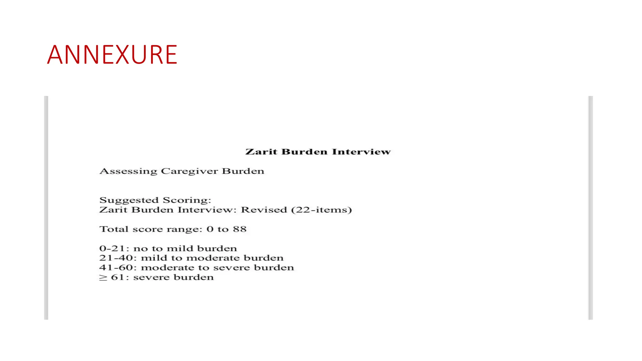 Caregiver burden assessment using zarit burden | PPTX