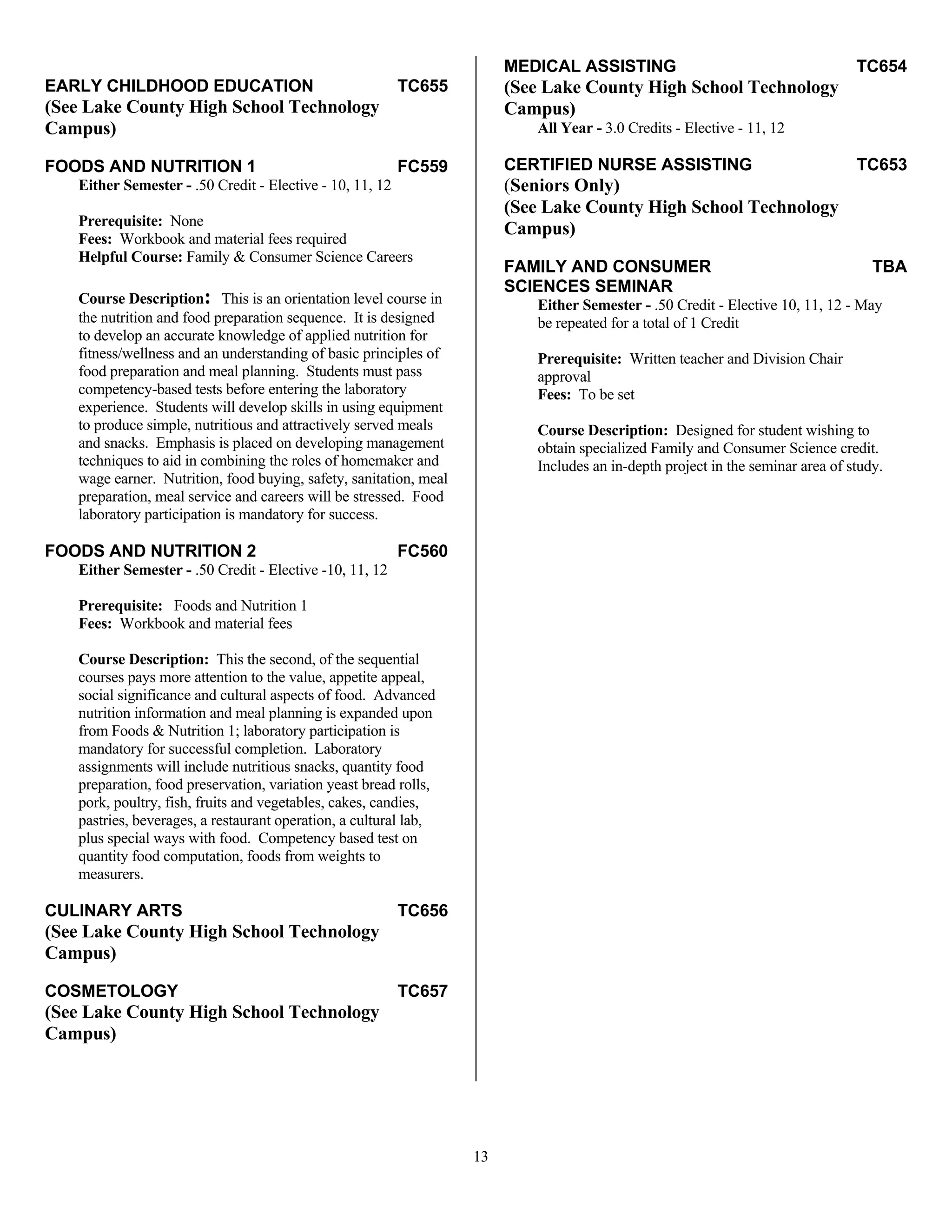 Zbths 2009 10 Course Guide | PDF
