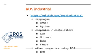 Let's build a robot with ROS - Internet of Things, Hardware & Robotics ...