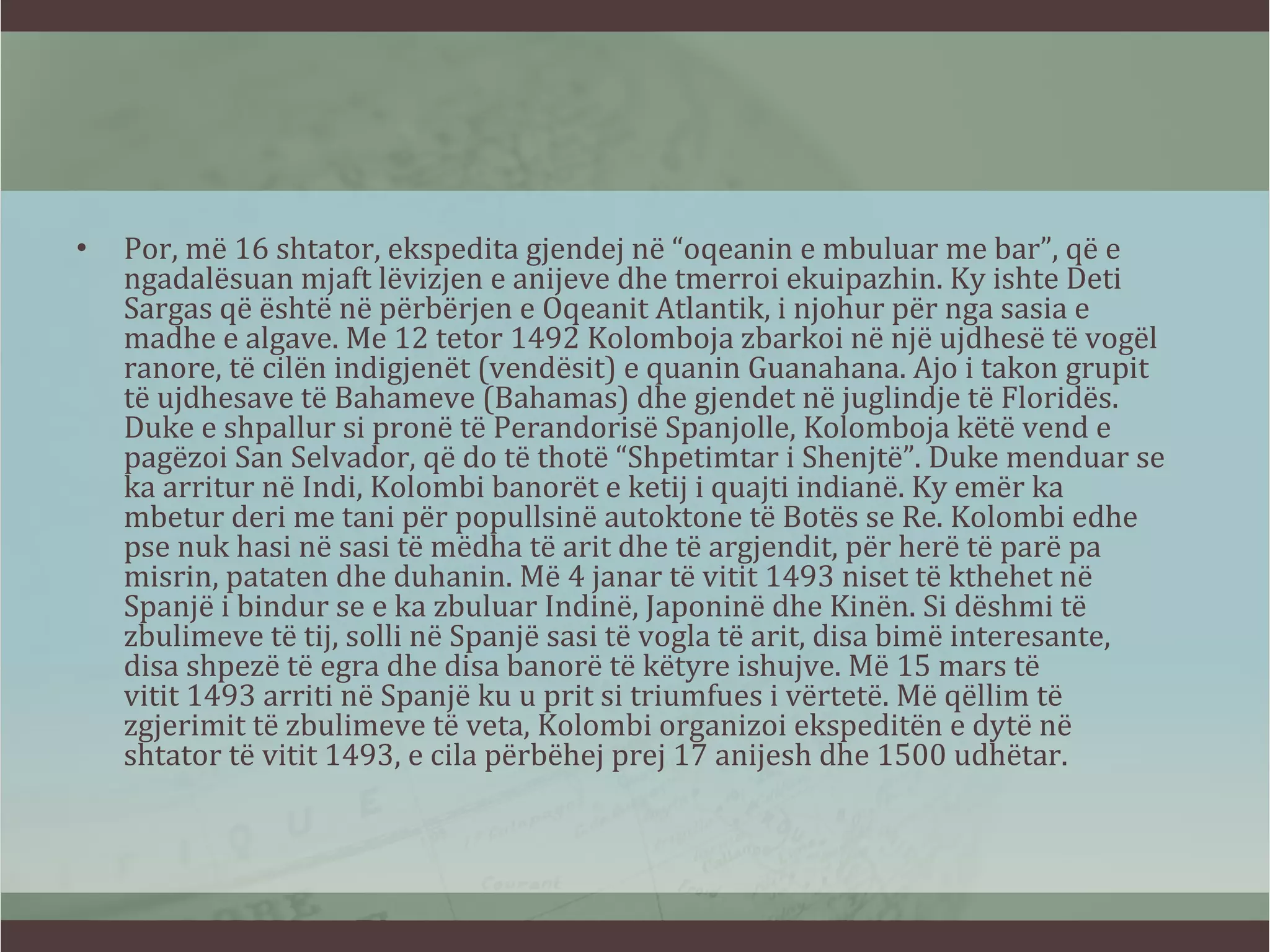 Zbulimet e medha gjeografike..histori | PPT