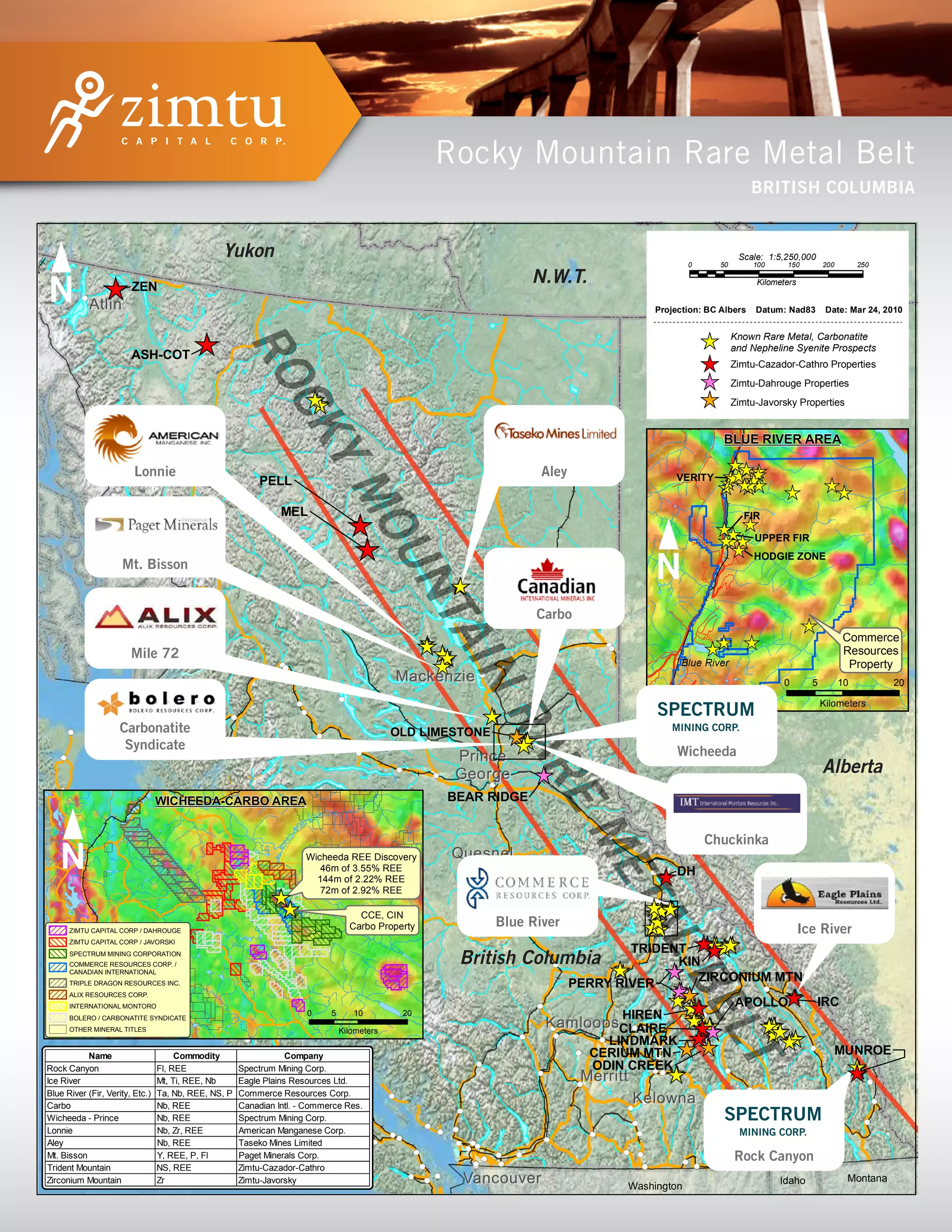 Map - Rare Earth & Rare Metals Projects in British Columbia | PDF