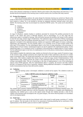 Development of Syntax for Learning Chemistry Based On EtnoSTEM to Build ...