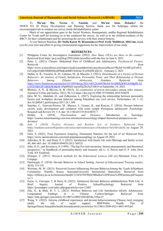 Psychosocial Factors and Deviant Behaviors of Children in Conflict with ...