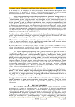 Effectiveness of Internal Control Systems on the performance of ...