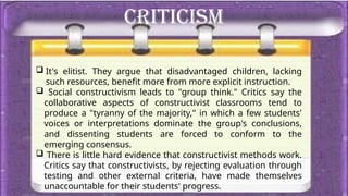 constructivism in the field of psychology | PPTX