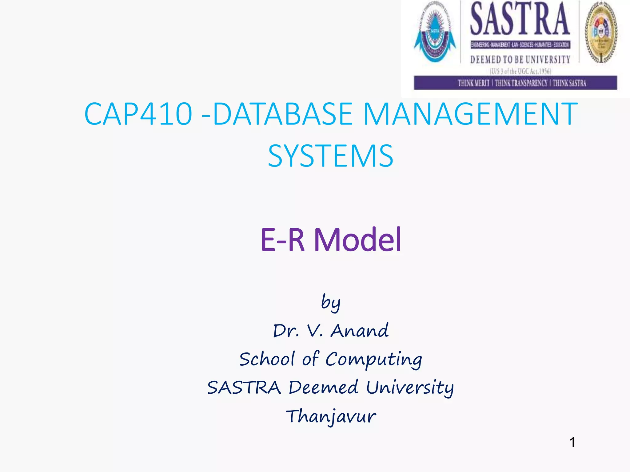 ER Model and other topics in DBMS | PPT | Databases | Computer Software and Applications