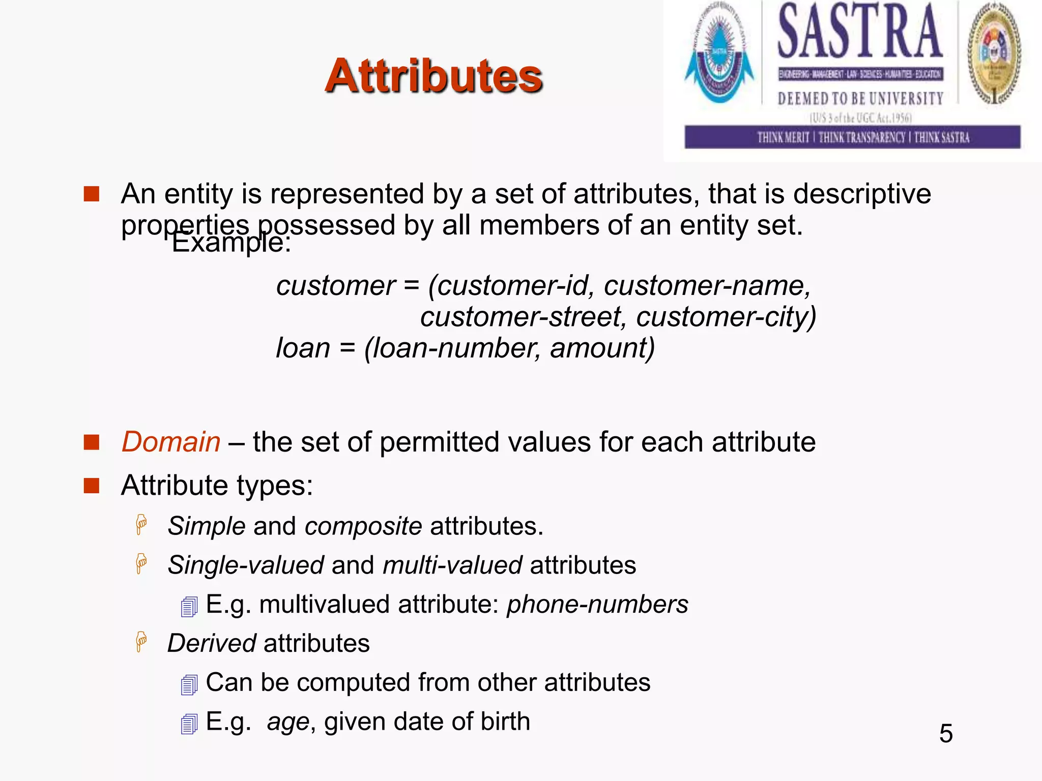 ER Model and other topics in DBMS | PPT
