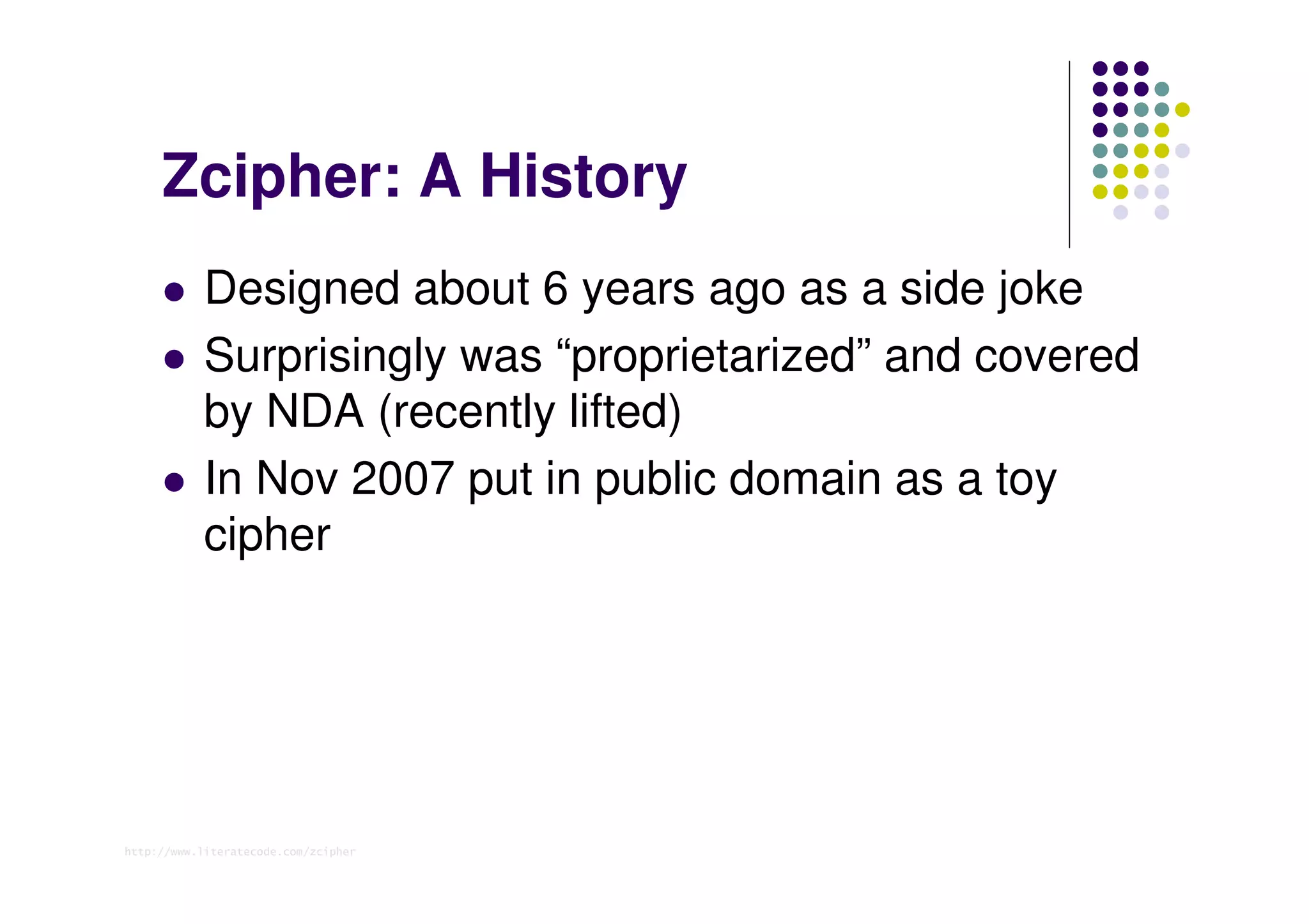 Zcipher Algorithm | PDF