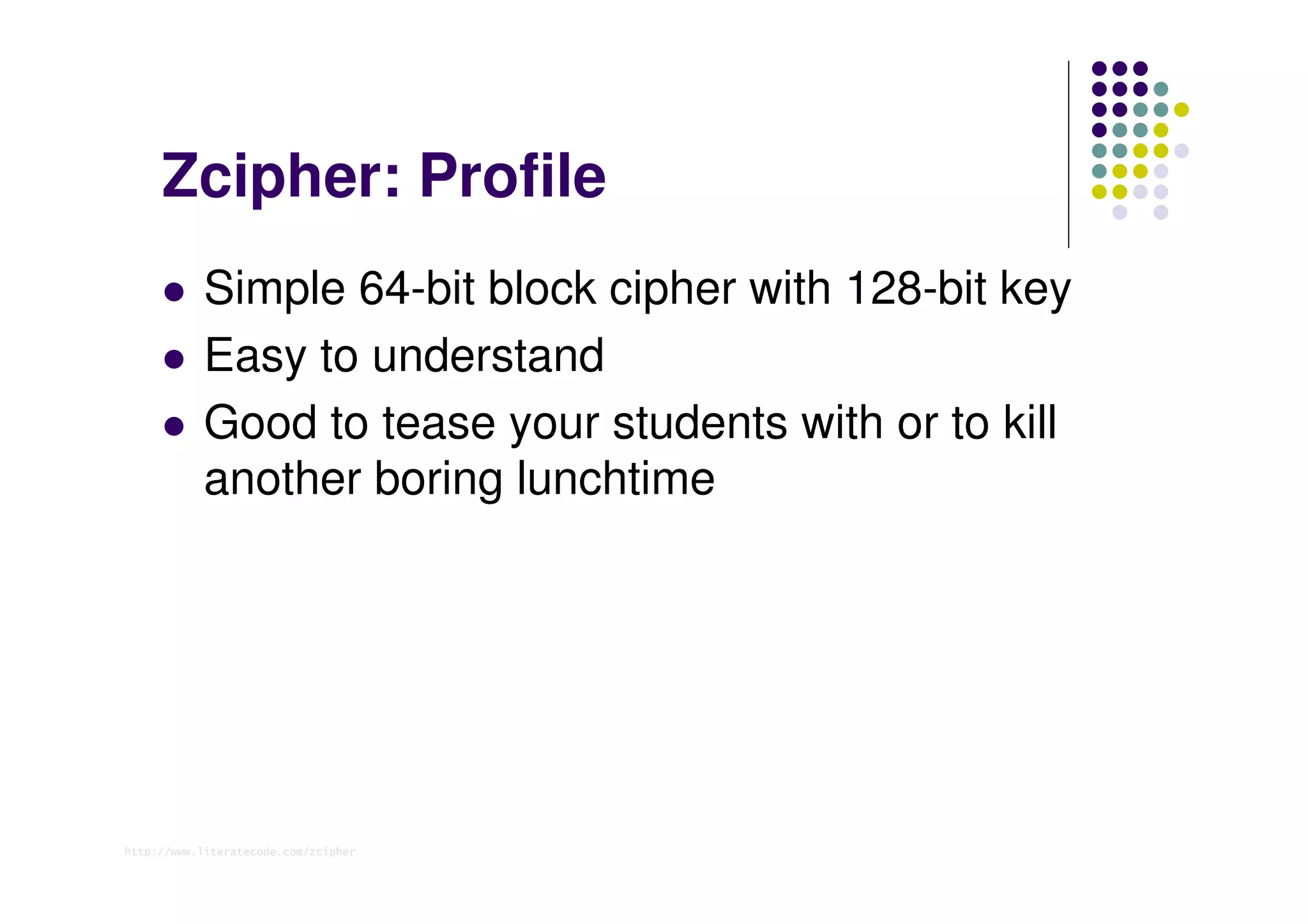 Zcipher Algorithm | PDF