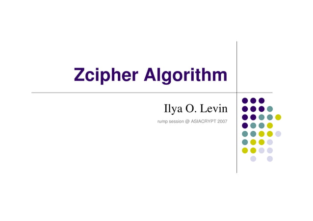 Zcipher Algorithm | PDF