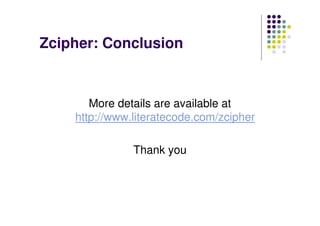 Zcipher Algorithm | PDF