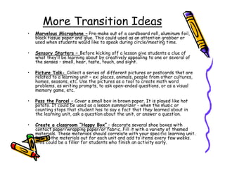 Classroom Transitions | PDF