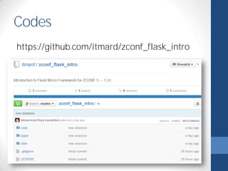 Introduction to Flask Micro Framework | PPT