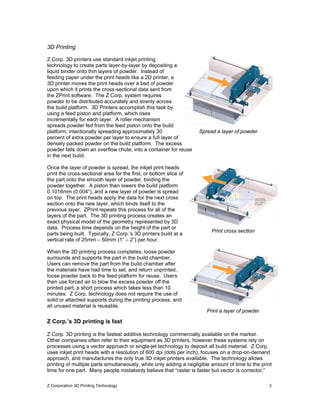 Zcorporation3 d printing | PDF